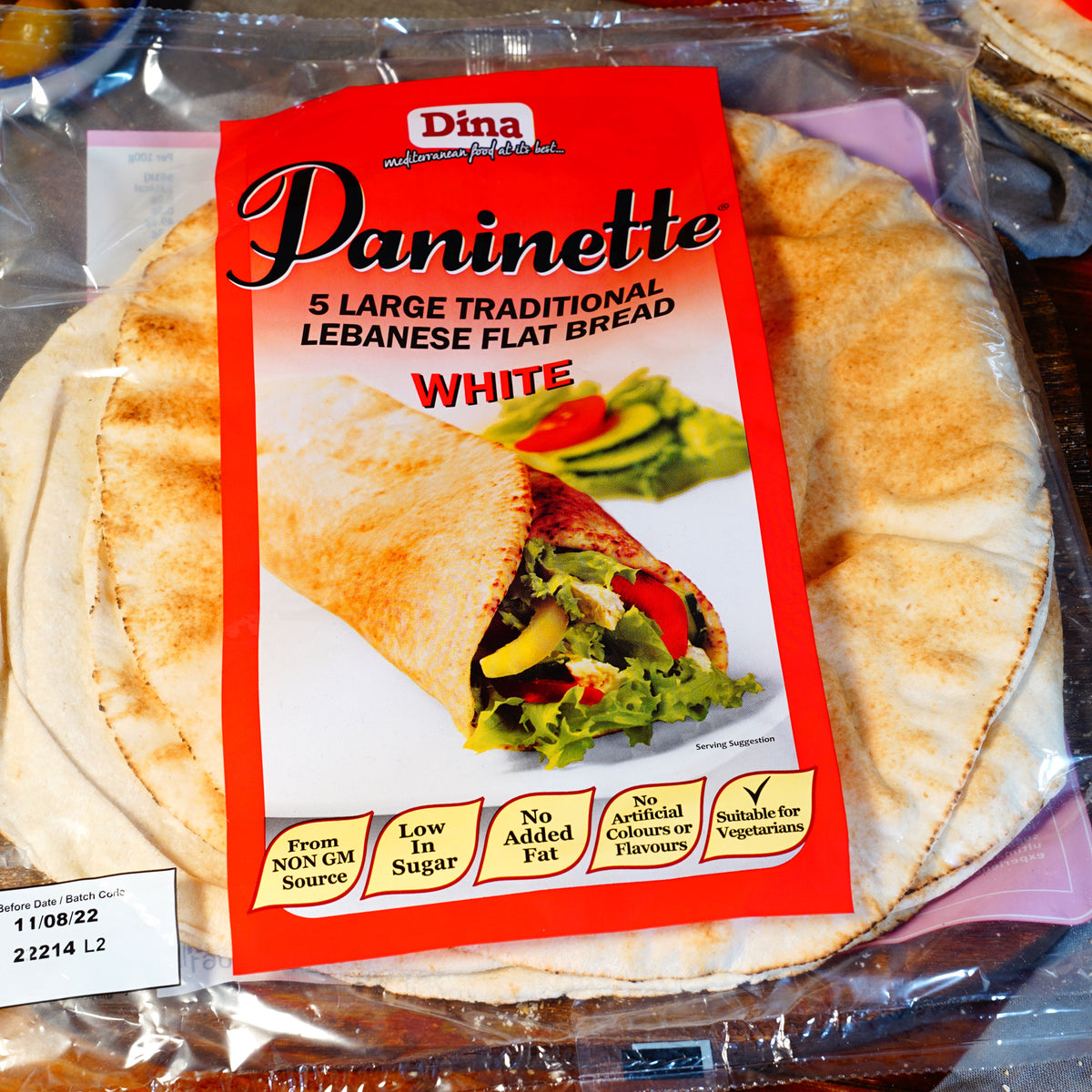 white lebanese flatbread