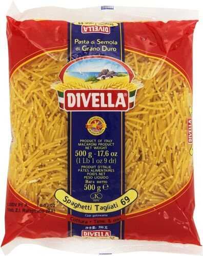 Divella Spaghetti Tagliati Pasta di Semola di Grano Duro 500g – MyJam Food