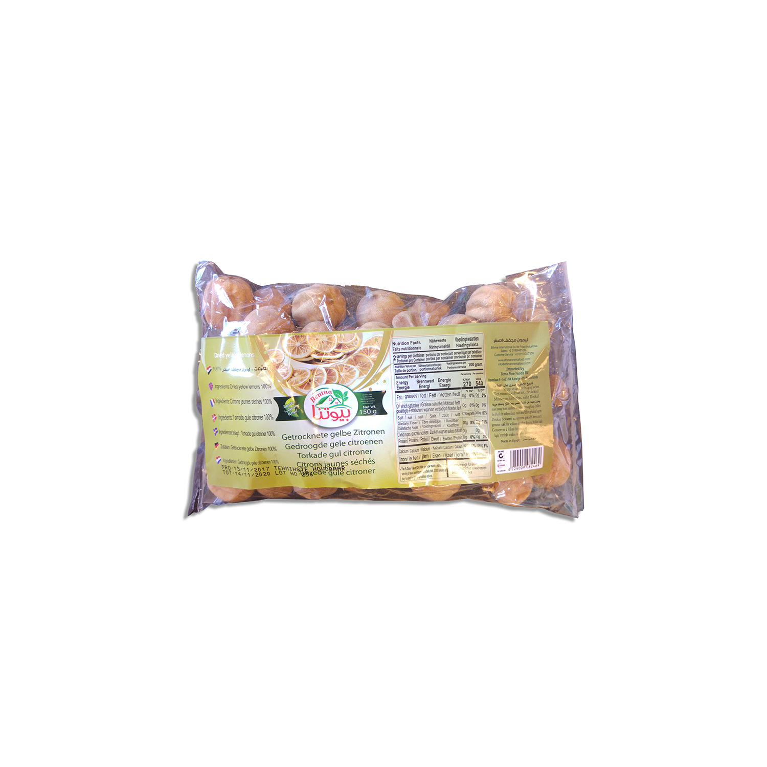 Beutna Dry Yellow Lemons 150g – MyJam Food