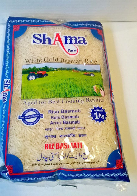 Shama White Gold Basmati Rice 1KG – MyJam Food