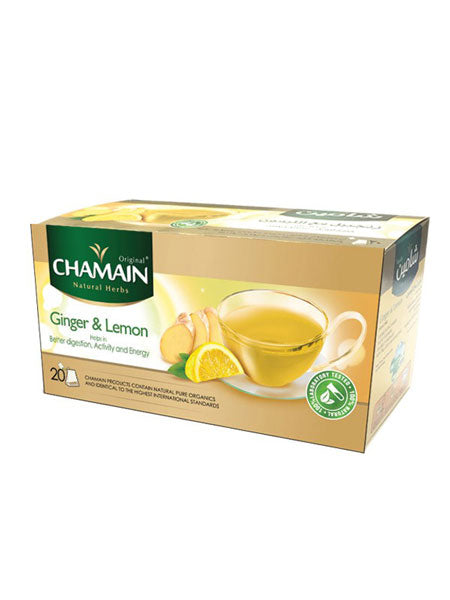 Chamain Ginger & Lemon Tea 20 Bags – MyJam Food