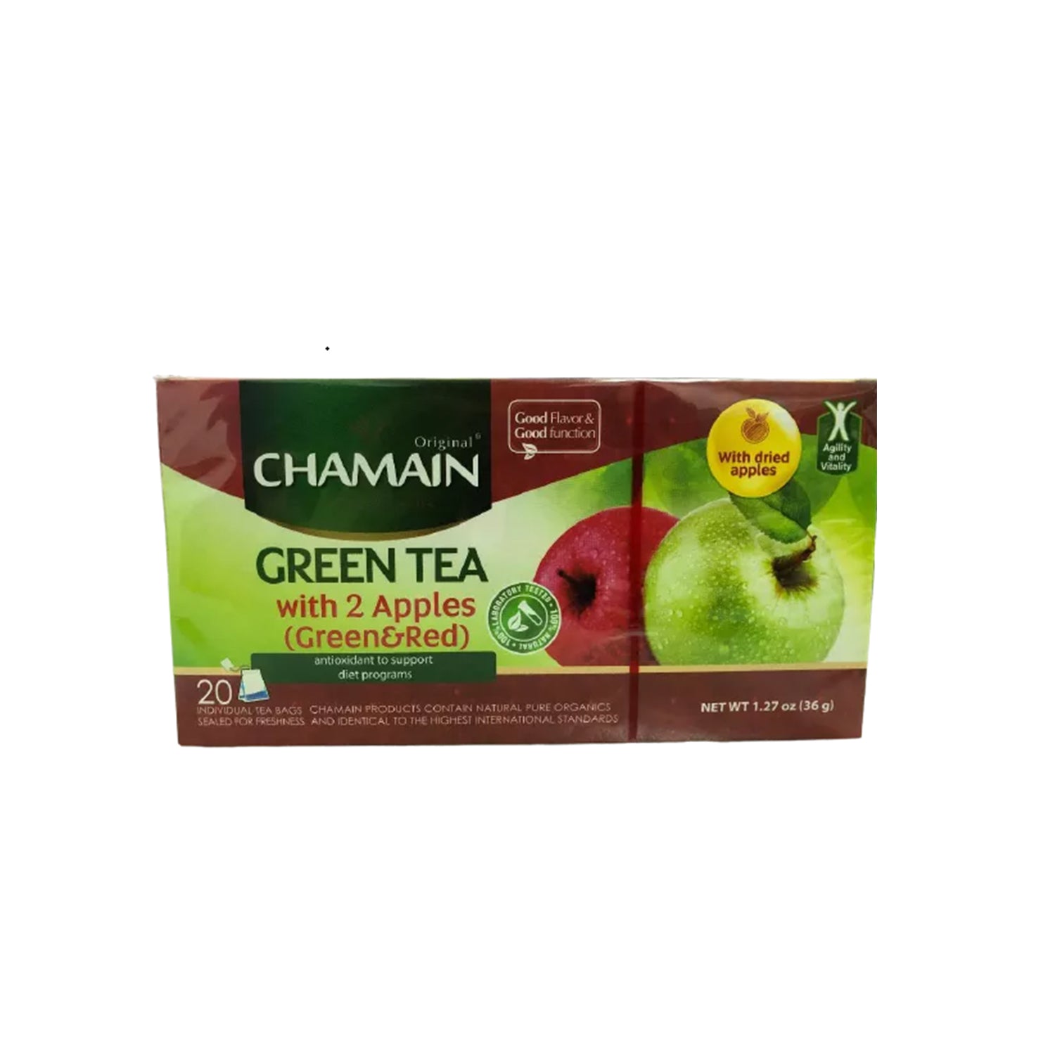 Chamain Green tea with 2 Apple 20 bags – MyJam Food