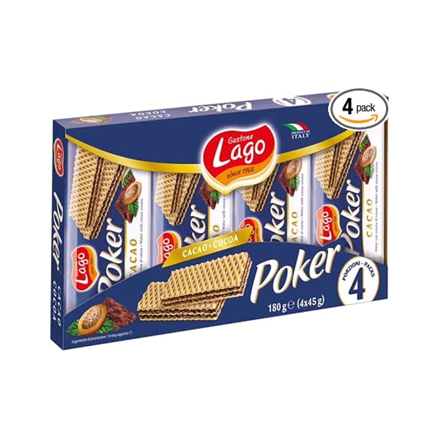Gastone Lago Poker Cacao Wafers 4 Packs 200g – MyJam Food