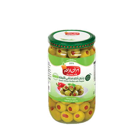 Al Ahalam Green Olives Stuffed With Pepper 450g – MyJam Food