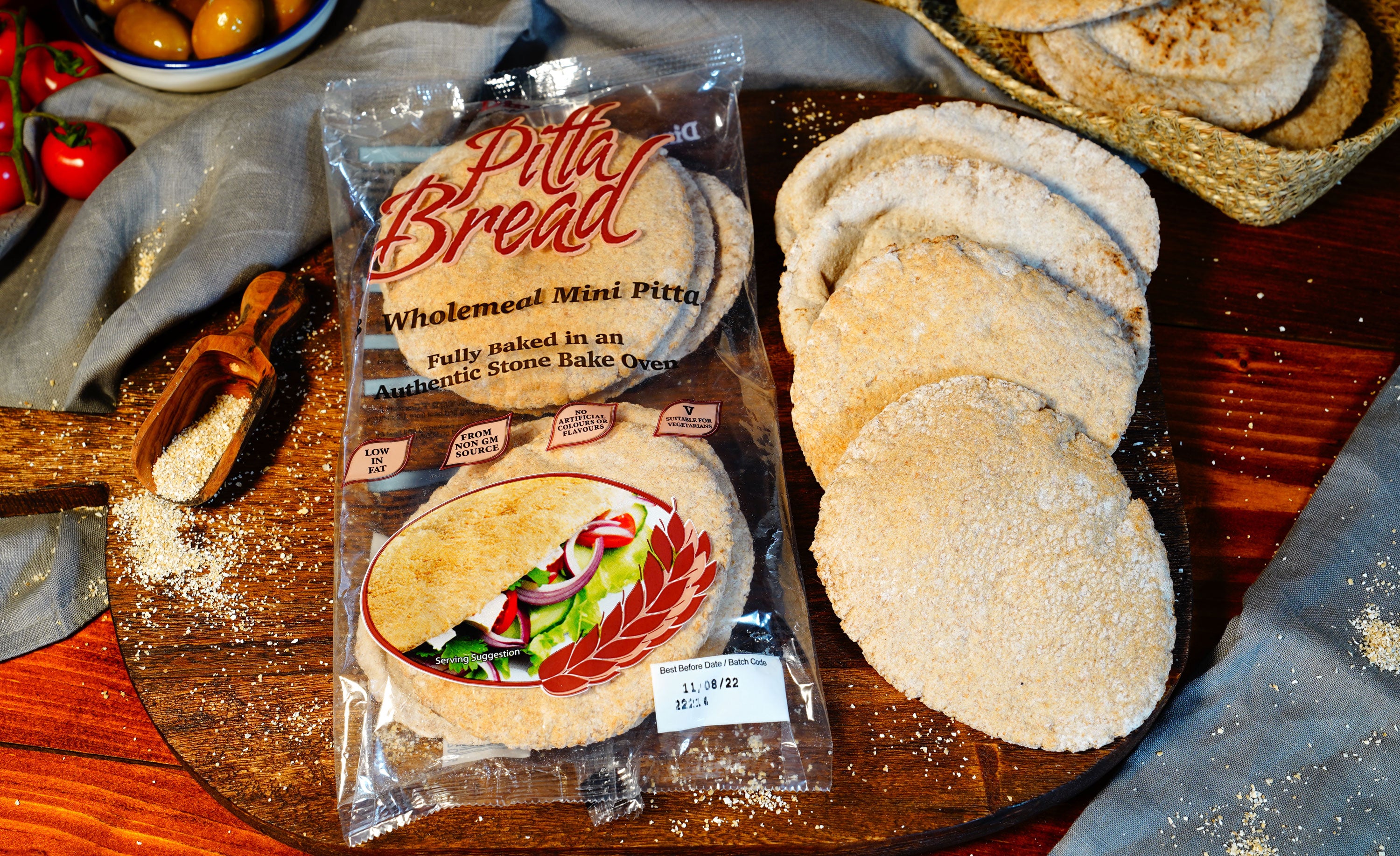 Dina Bread Wholemeal Mini Pitta 8pcs – MyJam Food